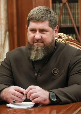 Head Chechen Republic Ramzan Kadyrov During Editorial Stock Photo ...