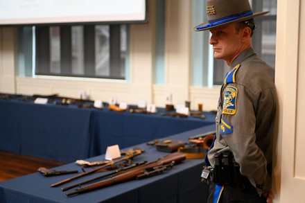 Connecticut State Troopers Stand Guard Museum Editorial Stock Photo ...