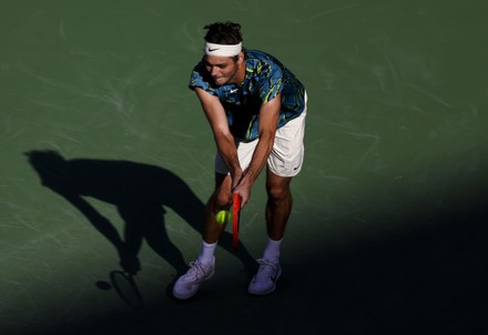 Taylor Fritz Returns Shot Against Sebastian Editorial Stock Photo ...