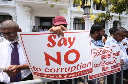 Members Ceylon Bank Employees Union Protest Editorial Stock Photo ...