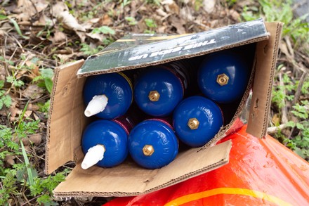 Discarded Potentially Lethal Nitrous Oxide Fastgas Editorial Stock ...