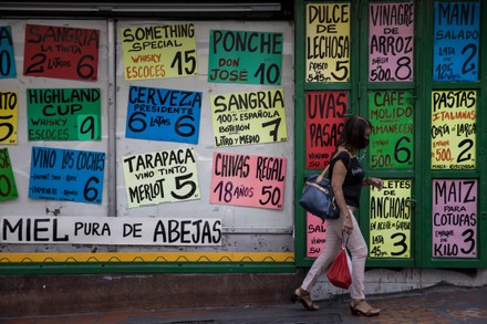 Woman Walks By Products Prices Signs Editorial Stock Photo - Stock ...