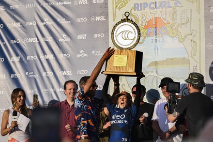 Usa Surfer Caitlin Simmers Celebrates Trophy Editorial Stock Photo ...