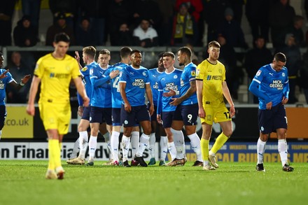 Goal 02 Peterborough United Players Congratulate Editorial Stock Photo ...