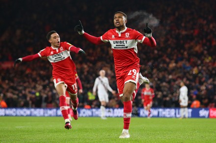 Chuba Akpom Celebrates Scoring Boros First Editorial Stock Photo ...