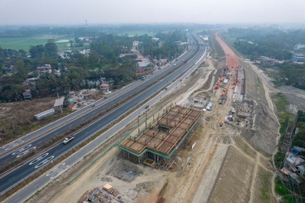 Drone View Under Construction Padma Bridge Editorial Stock Photo ...