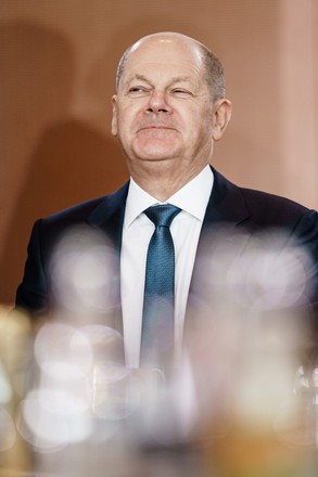 German Chancellor Olaf Scholz Looks On Editorial Stock Photo - Stock ...