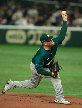 Australian Starter Steven Kent Throws Pitch Editorial Stock Photo ...
