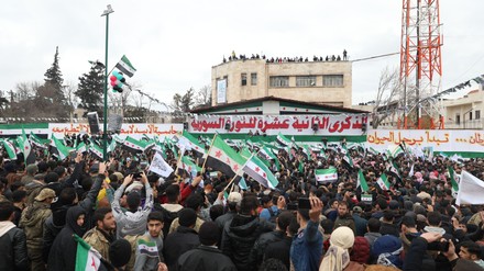 Syrians Gather Commemorate 12th Anniversary Uprising Editorial Stock ...
