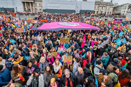 National Education Union Neu Marches Trafalgar Editorial Stock Photo ...