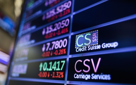 Screen Shows Information About Credit Suisse Editorial Stock Photo ...