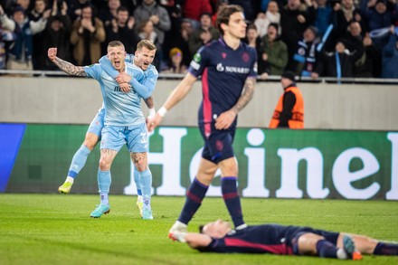 Bratislavas Juraj Kucka Jurij Medvedev Celebrate Editorial Stock Photo ...