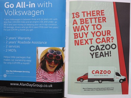 Cazoo Programme Advertisement Editorial Stock Photo - Stock Image ...