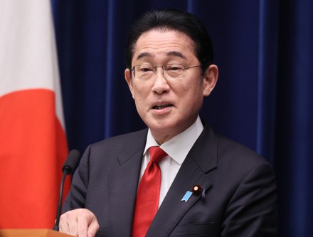 Japanese Prime Minister Fumio Kishida Speaks Editorial Stock Photo ...