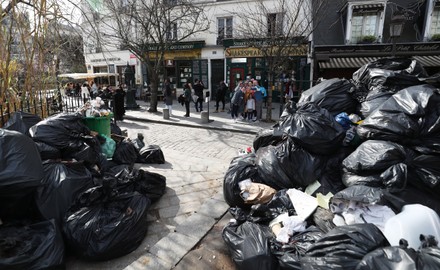 Full Waste Bins Seen Left On Editorial Stock Photo - Stock Image ...