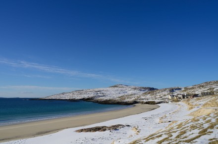 Huisinis Beach Snow Hushinish Isle Harris Editorial Stock Photo - Stock ...