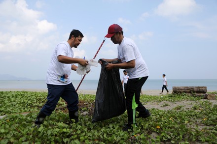 Indonesia Ferry Operator Employees Pick Trash Editorial Stock Photo ...