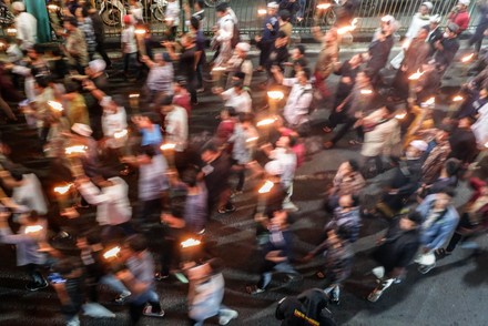 Indonesian Muslims Take Part Torch Parade Editorial Stock Photo - Stock ...