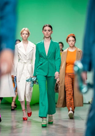 Model Presents Creation By Moldovan Designer Editorial Stock Photo ...