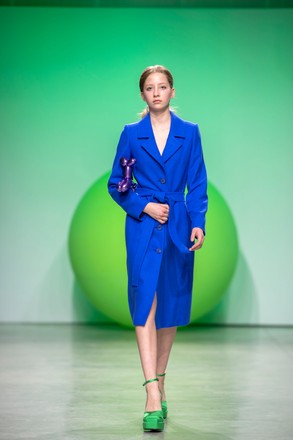 Model Presents Creation By Moldovan Designer Editorial Stock Photo ...