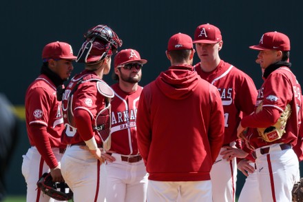 Arkansas Pitching Coach Matt Hobbs Talks Editorial Stock Photo - Stock ...