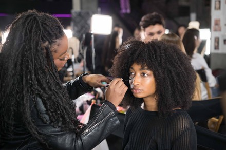 Model Backstage Before Show Their Respective Editorial Stock Photo ...