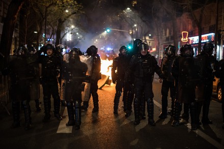 Intervention By Riot Police During Unauthorised Editorial Stock Photo ...