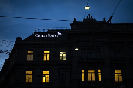 Logo Swiss Bank Credit Suisse Seen Editorial Stock Photo - Stock Image ...