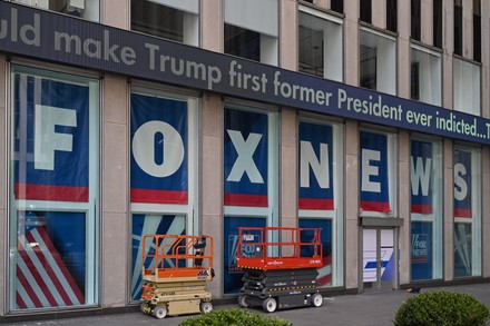 Fox Television News Ticker Mentions Possible Editorial Stock Photo ...
