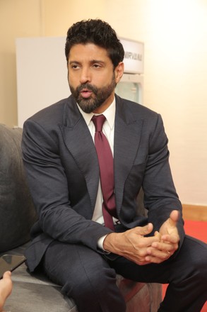 Bollywood Actor Farhan Akhtar Poses During Editorial Stock Photo ...