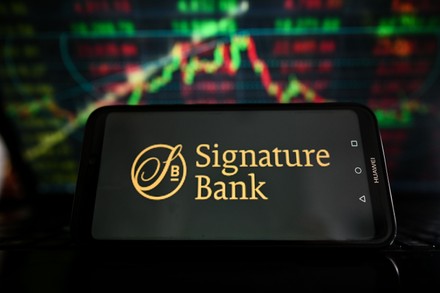 This Photo Illustration Signature Bank Logo Editorial Stock Photo ...