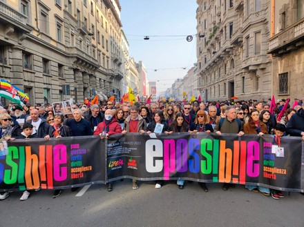 4 Libera's parade in milan to remember the victims of the mafia Stock ...