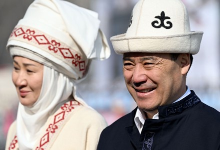 Kyrgyzstans President Sadyr Japaro R His Editorial Stock Photo - Stock ...