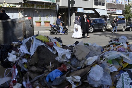 Protesters Block Main Road Garbage Bins Editorial Stock Photo - Stock ...