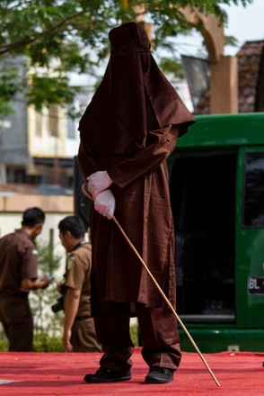 Executioner Seen Preparing Whip Sharia Violators Editorial Stock Photo ...
