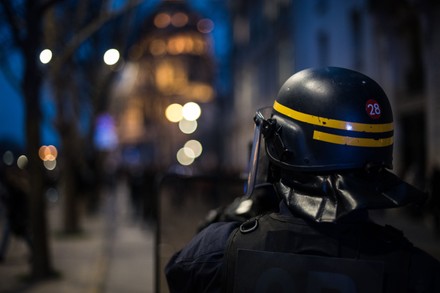 Police Responding Spontaneous Protests Place Vauban Editorial Stock ...
