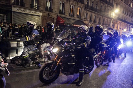 French Police Repression Violent Action Motorised Editorial Stock Photo ...