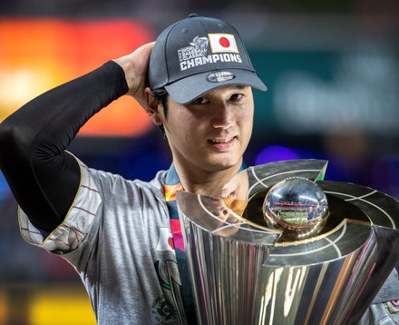Japans Shohei Ohtani Holds World Baseball Editorial Stock Photo - Stock ...