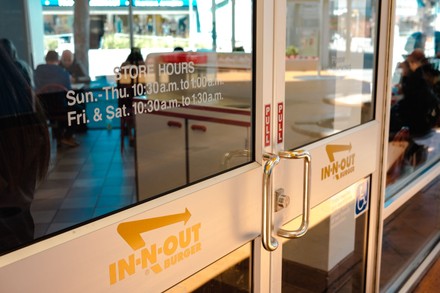 Closeup Shot Iconic Innout Logo Including Editorial Stock Photo - Stock ...