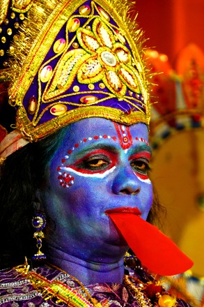 Devotee Dressed Hindu Deity Maha Kali Editorial Stock Photo - Stock ...