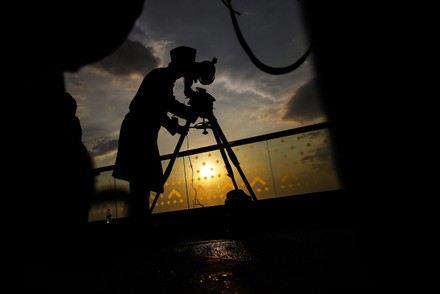 Silhouetted Malaysian Islamic Religious Officer Observes Editorial ...