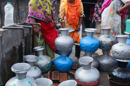 Woman Filling Pot Drinking Water Water Editorial Stock Photo - Stock ...