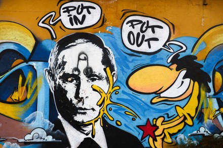Mural Image Russian President Vladimir Putin Editorial Stock Photo ...
