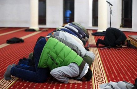 Ukrainian Muslim Worshippers Performing Evening Prayer Editorial Stock ...