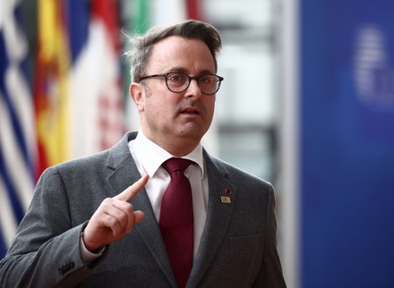Luxembourgs Prime Minister Xavier Bettel Arrives Editorial Stock Photo ...