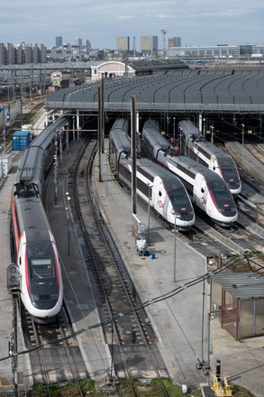Sncf Highspeed Trains Parked Garages Gare Editorial Stock Photo - Stock ...