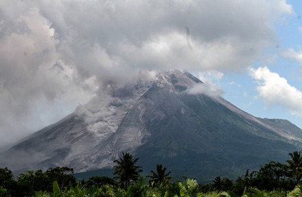Mount Merapi Indonesia Most Active Volcano Editorial Stock Photo ...
