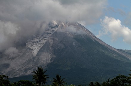 Mount Merapi Indonesia Most Active Volcano Editorial Stock Photo ...