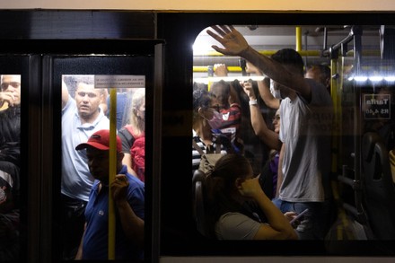 People Inside Crowded Public Transport Bus Editorial Stock Photo ...