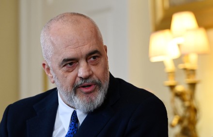Albanian Prime Minister Edi Rama Holds Editorial Stock Photo - Stock ...